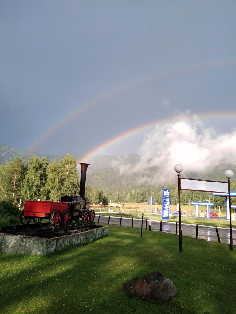 Teknoloji anıtı Макет паровоза Черепановых, Altay Cumhuriyeti, foto