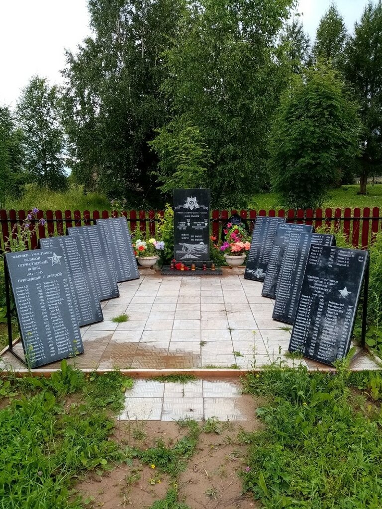 Anıt, heykel Воинам-землякам, погибшим на фронтах Великой Отечественной войны, Vologodskaya oblastı, foto