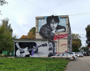 Victor Tsoi Memory Wall (Lakina Street No:129Г), sokak sanatı  Vladimir'den
