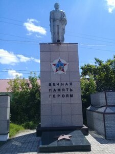 Мемориал погибшим в годы Великой Отечественной войны 1941-1945 гг. (Primorye Territory, Oktyabrskiy munitsipalny okrug, posyolok gorodskogo tipa Lipovtsy), anıt, heykel  Primoriye'den