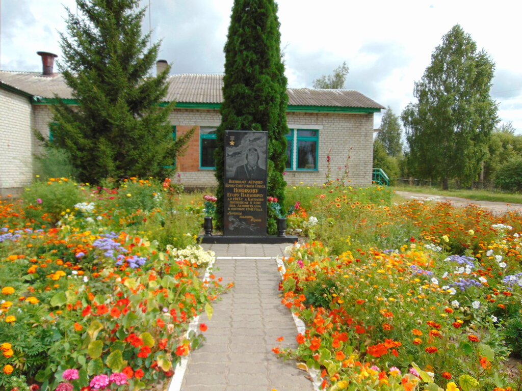 Anıt, heykel Герою Великой Отечественной войны Е.П. Новикову, Brianskaya oblastı, foto