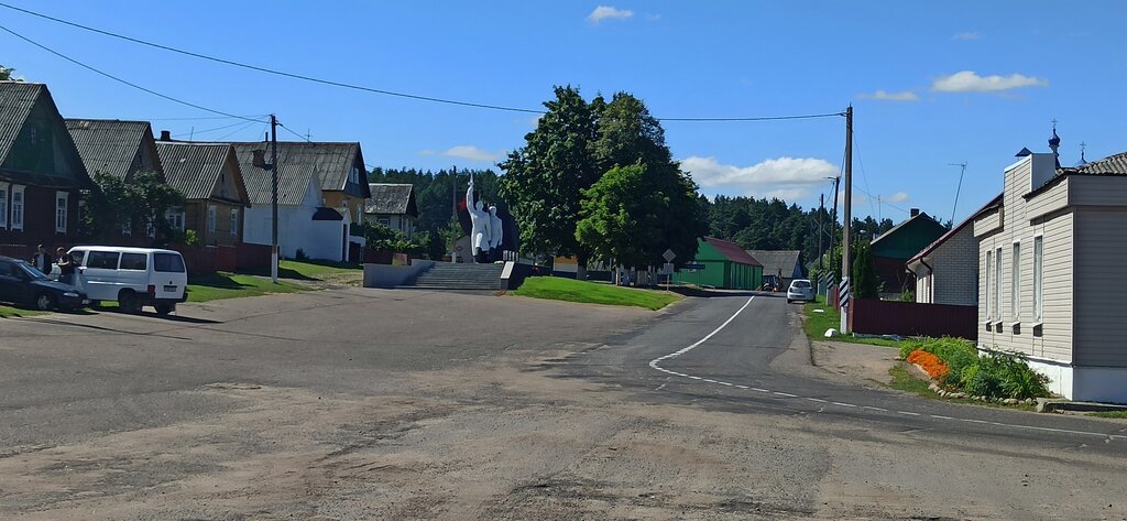 Anıt, heykel Землякам, Brestskaya oblastı, foto
