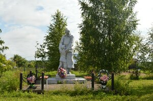 Павшим воинам Великой Отечественной войны 1941-1945 гг. (Vologda Region, Kirillovskiy munitsipalny okrug, derevnya Ivanov Bor), anıt, heykel  Vologodskaya oblastından