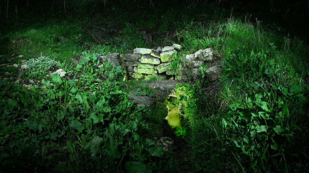Pınar, çay Spring, stream, Lipetskaya oblastı, foto