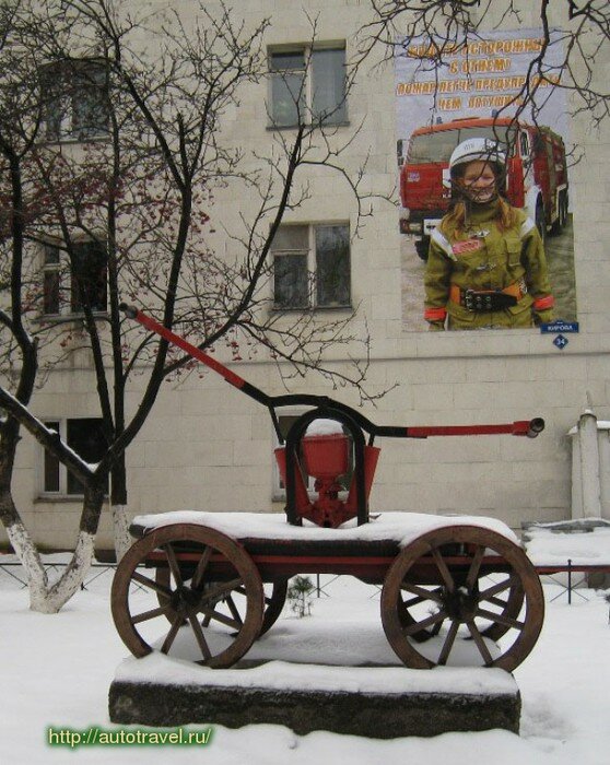Teknoloji anıtı Ручной пожарный насос 1918 г., Liubertsy, foto