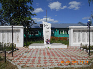 Стела воинам-землякам, погибшим в годы Великой Отечественной войны 1941-1945 гг. (Kirov Region, Kilmezskiy rayon, derevnya Zimnik, Zelyonaya ulitsa), anıt, heykel  Kirovskaya oblastından
