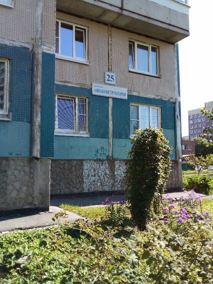 Bina, site yönetimi TSZh Aviakonstruktorov 25, Saint‑Petersburg, foto