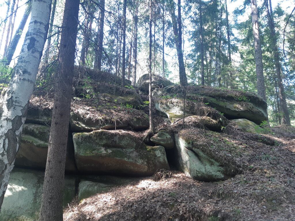 Dağ zirvesi Скала Исетская Писаница-1, Yekaterinburg, foto