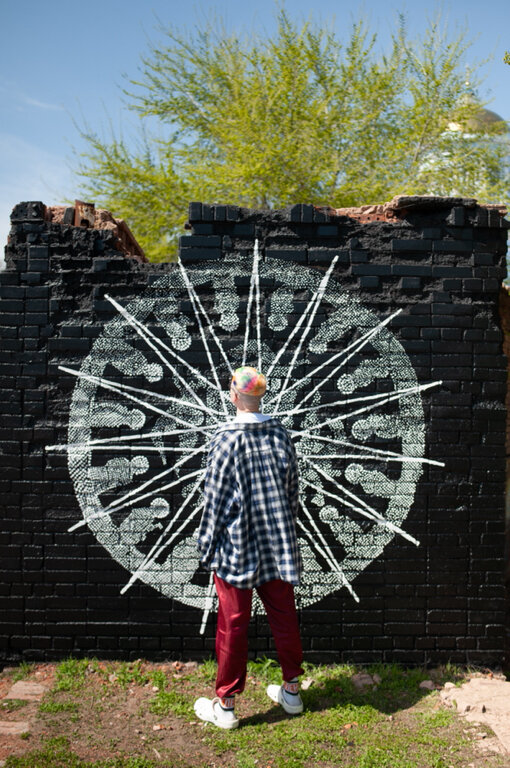 Sokak sanatı Мурал Маятник Фуко, Voronej, foto