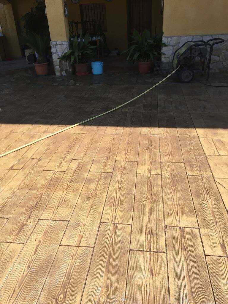 i̇nşaat firmaları Pavimento impreso Girona, Katalonya, foto