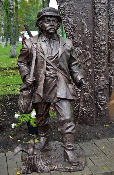 Park, sokak heykeli Тарас на Парнасе, Gorodok, foto