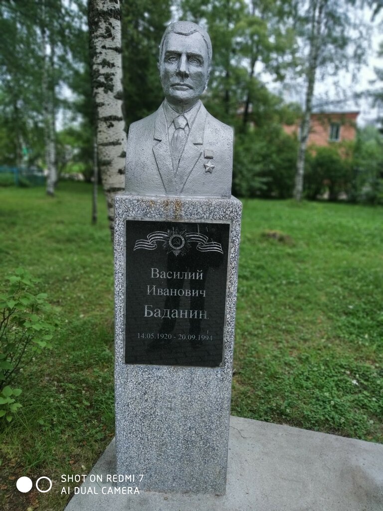 Anıt, heykel Бюст Героя Советского Союза В.И. Баданина, Nikolsk, foto