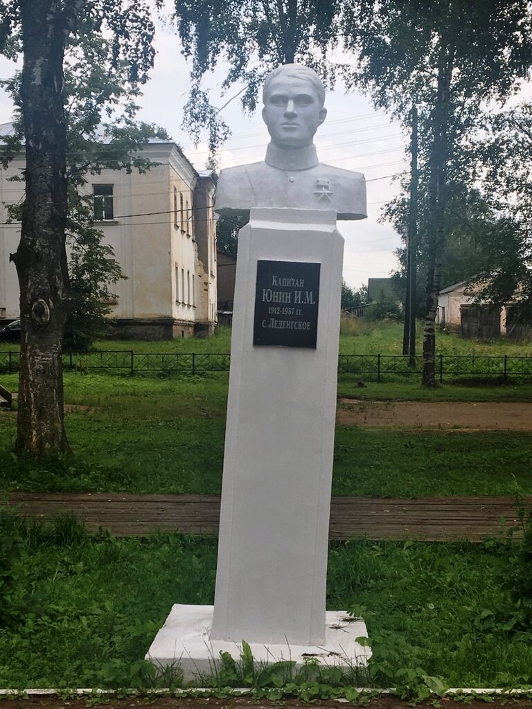 Anıt, heykel Бюст И.М. Юнина, Vologodskaya oblastı, foto