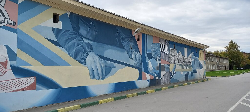 Sokak sanatı Граффити Самолёты, Novosibirsk, foto