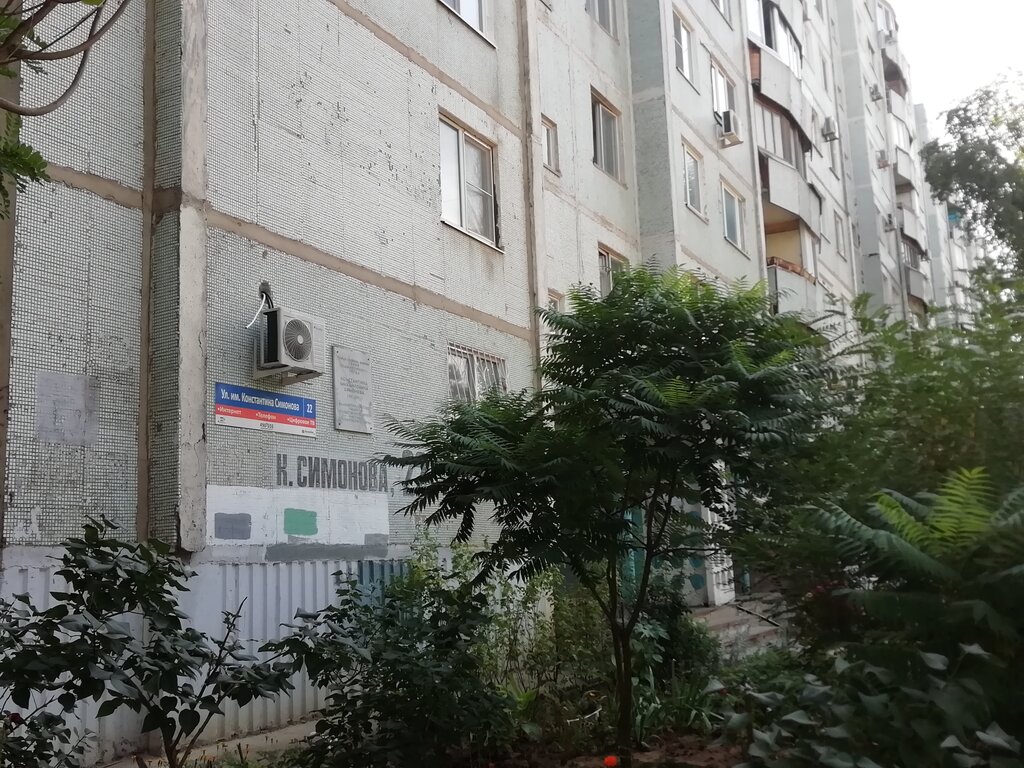 Anıt levhası, anıt taş Писателю К.М. Симонову, Volgograd, foto