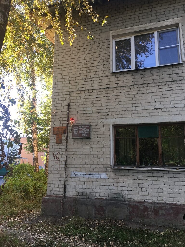 Anıt levhası, anıt taş Алексею Арсеньевичу Томскому, Tver, foto