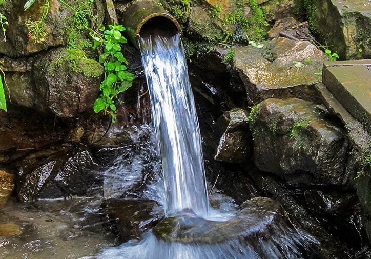 Pınar, çay Spring, stream, Kalujskaya oblastı, foto