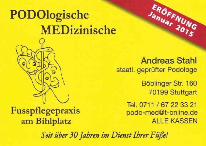 Kozmetik ve parfümeri mağazaları Podo-med Fußpflegepraxis am Bihlplatz; Inh. Andreas Stahl, Stuttgart, foto