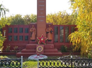 Воинам, павшим в Великой Отечественной и Гражданской войнах (Orenburg Region, Sorochinskiy munitsipalny okrug, selo Fyodorovka), anıt, heykel  Orenburgskaya oblastından