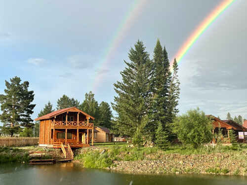Tatil köyleri Karakoksha. Place in Altai, Altay Cumhuriyeti, foto