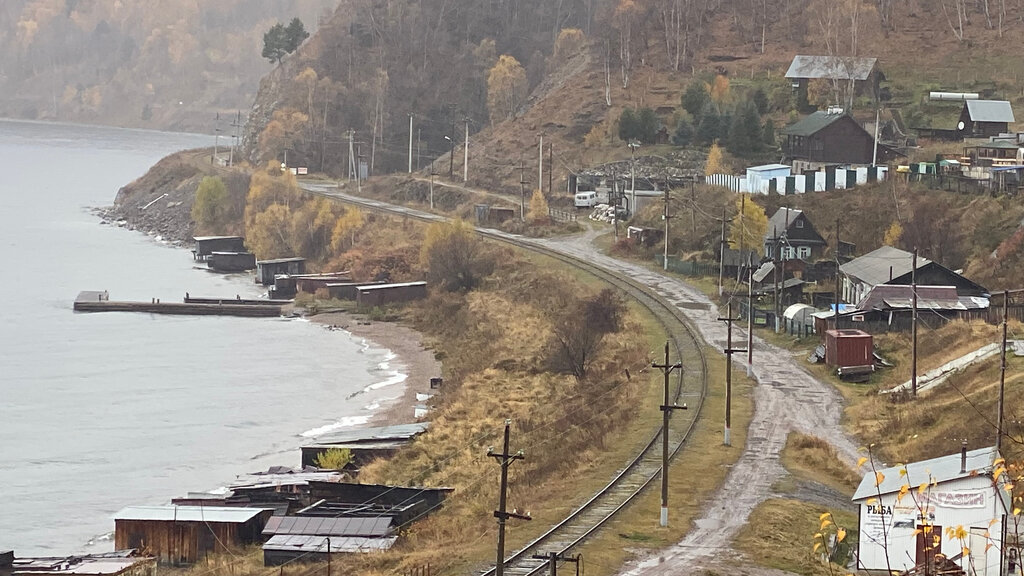 Tren istasyonu остановочный пункт Малый Баранчик, İrkutskaya oblastı, foto