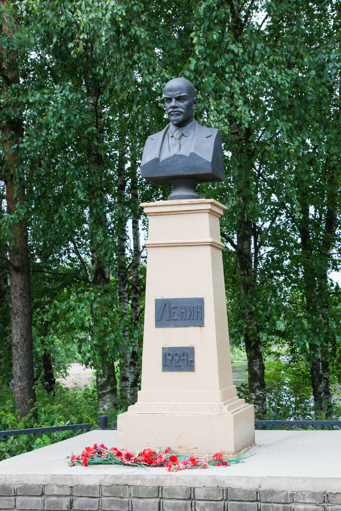 Anıt, heykel Бюст В.И. Ленина, Vytegra, foto