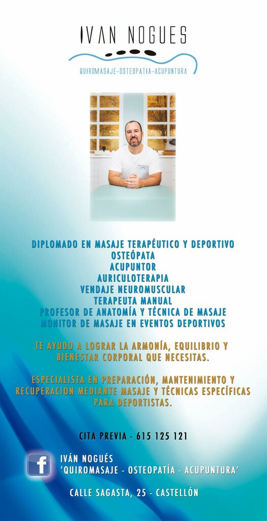 Tıp merkezleri ve klinikler Iván Nogués - Quiromasaje, osteopatía, acupuntura, Castellon de la Plana, foto