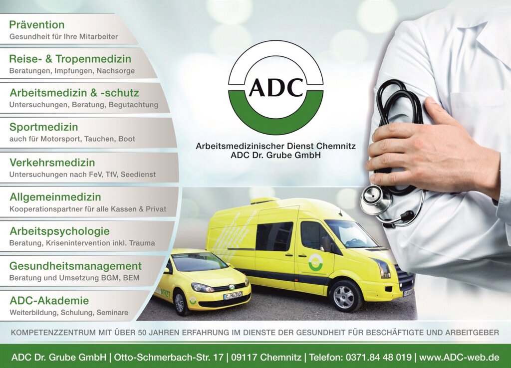 Tıp merkezleri ve klinikler Arbeitsmedizinischer Dienst Chemnitz Adc Dr. Grube GmbH, Saksonya, foto