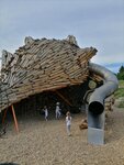 Playground (Republic of Tatarstan, Sabinskiy rayon, posyolok gorodskogo tipa Bogatyye Saby, park Naberezhnaya Sabinka), oyun alanı  Tataristan'dan