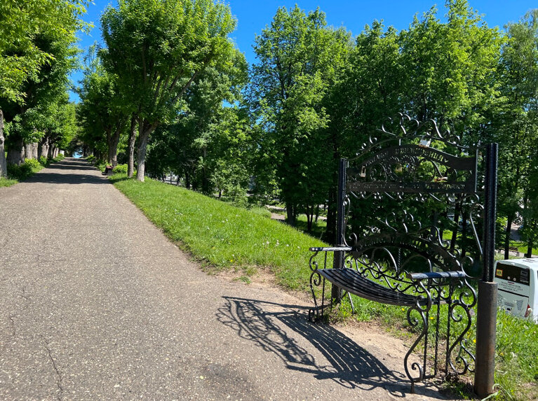 Dekorasyon ve süsleme, onur panosu Bench, Kostroma, foto