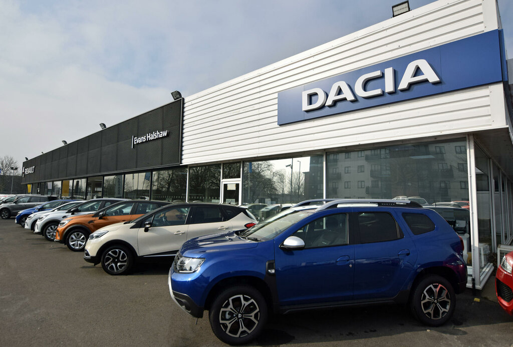 Otomobil parçaları imalatı Evans Halshaw Dacia Middlesbrough, İngiltere, foto