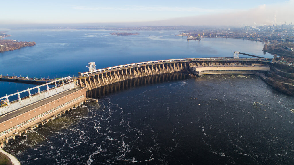 Elektrik santrali Dnieper Hydroelectric Station, Zaporoje, foto
