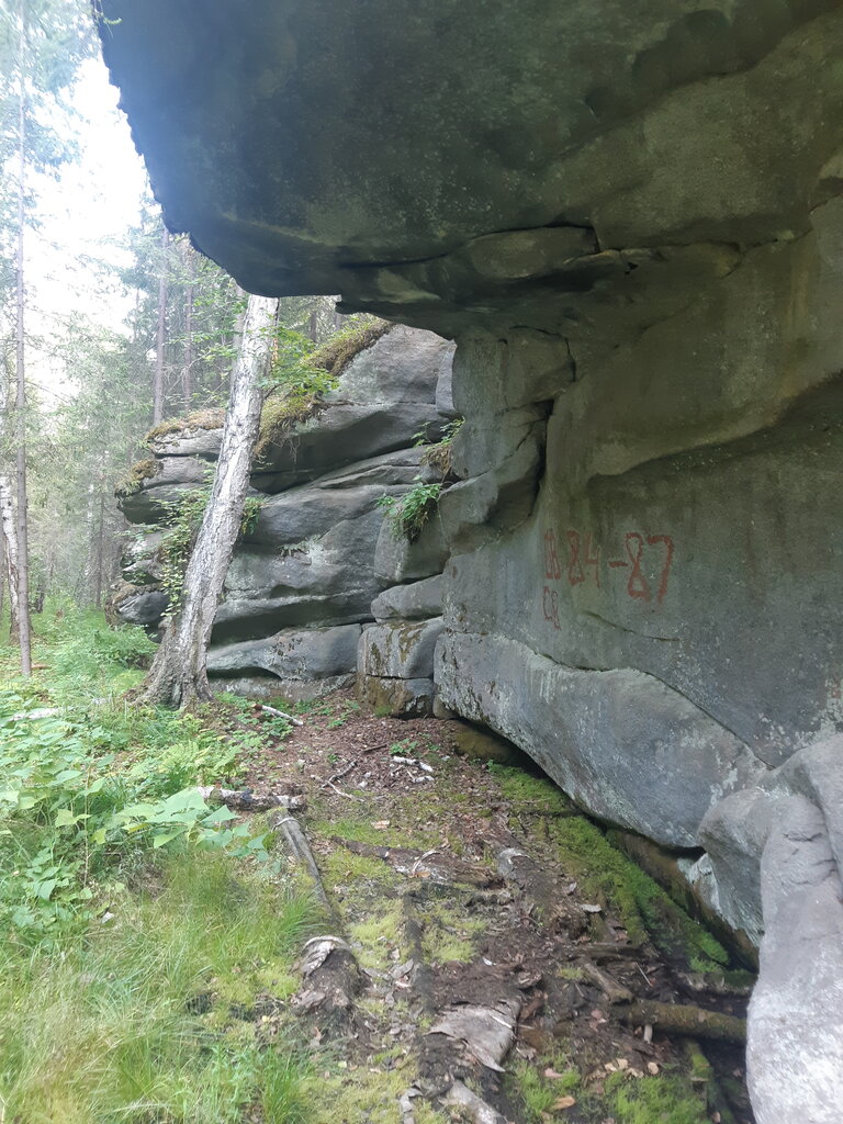 Dağ zirvesi Скала Исетская Писаница-1, Yekaterinburg, foto