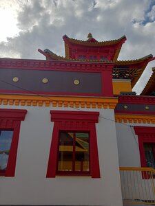 Цаган-Аман (Republic of Kalmykia, Yustinskiy District, posyolok gorodskogo tipa Tsagan Aman, ulitsa Ayuki Khana), giriş işareti  Kalmukya'dan
