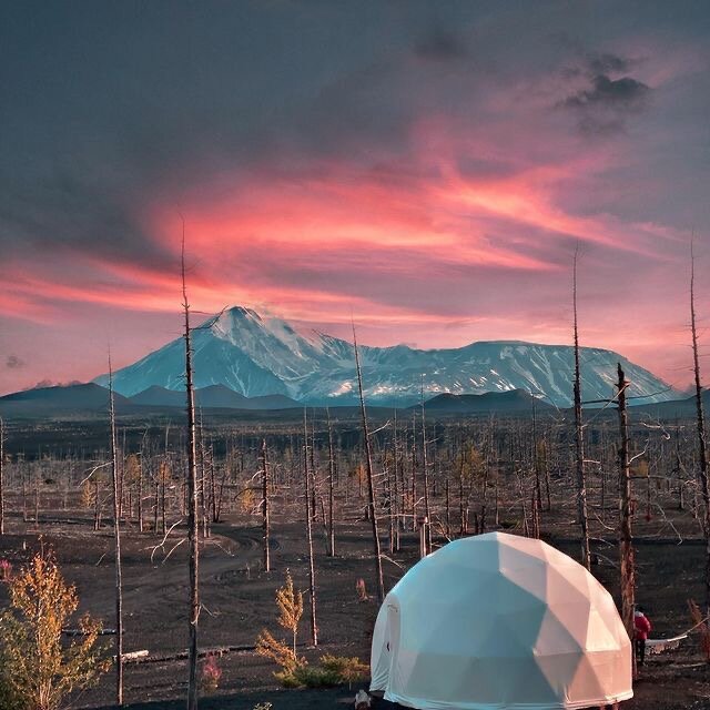 Glamping Tolbachik Camp, Kamçatski krayı, foto