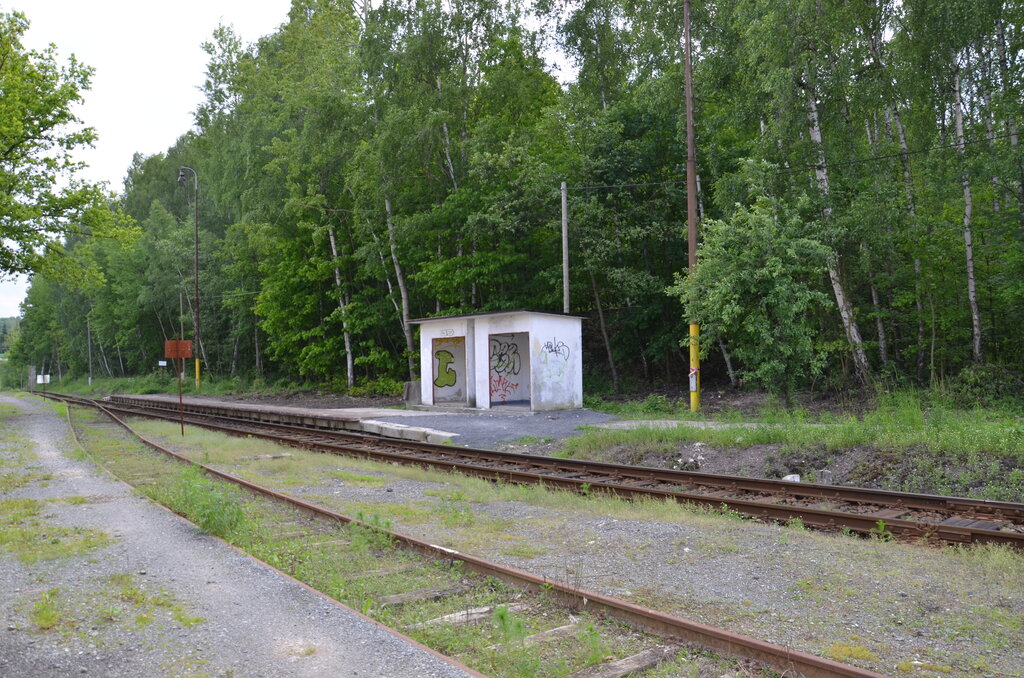 Tren istasyonu Loučky, Karlovy Vary Bölgesi, foto