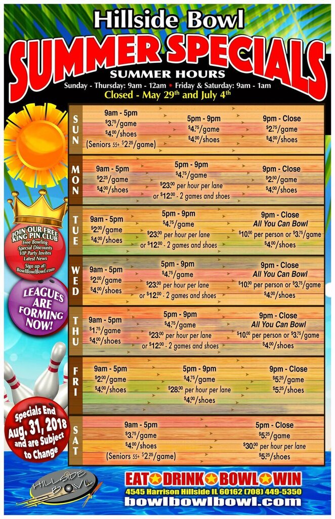 Bowling salonları Hillside Bowl, İllinois, foto