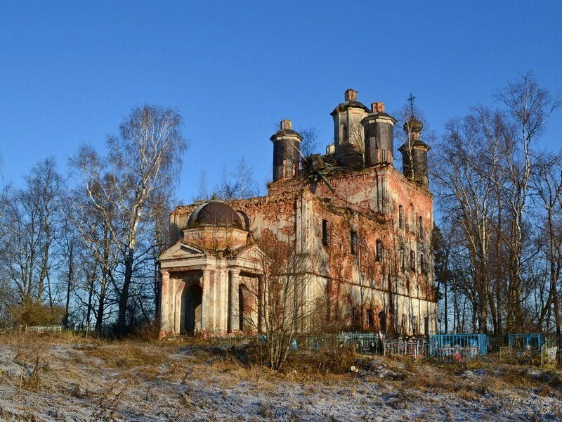 Ortodoks kiliseleri Tserkov Nikolaya Chudotvortsa na Olarevskom Nikolayevskom pogoste, Vologodskaya oblastı, foto