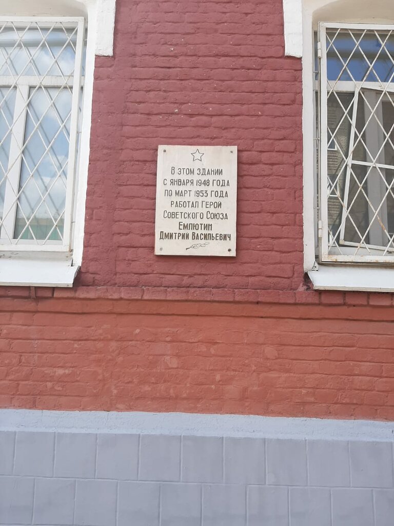 Anıt levhası, anıt taş Дмитрию Васильевичу Емлютину, Miçurinsk, foto