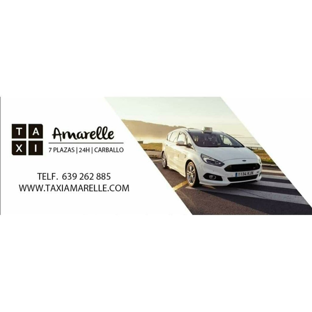 Taksi Taxi EN Carballo. Taxi Amarelle, Galisya, foto
