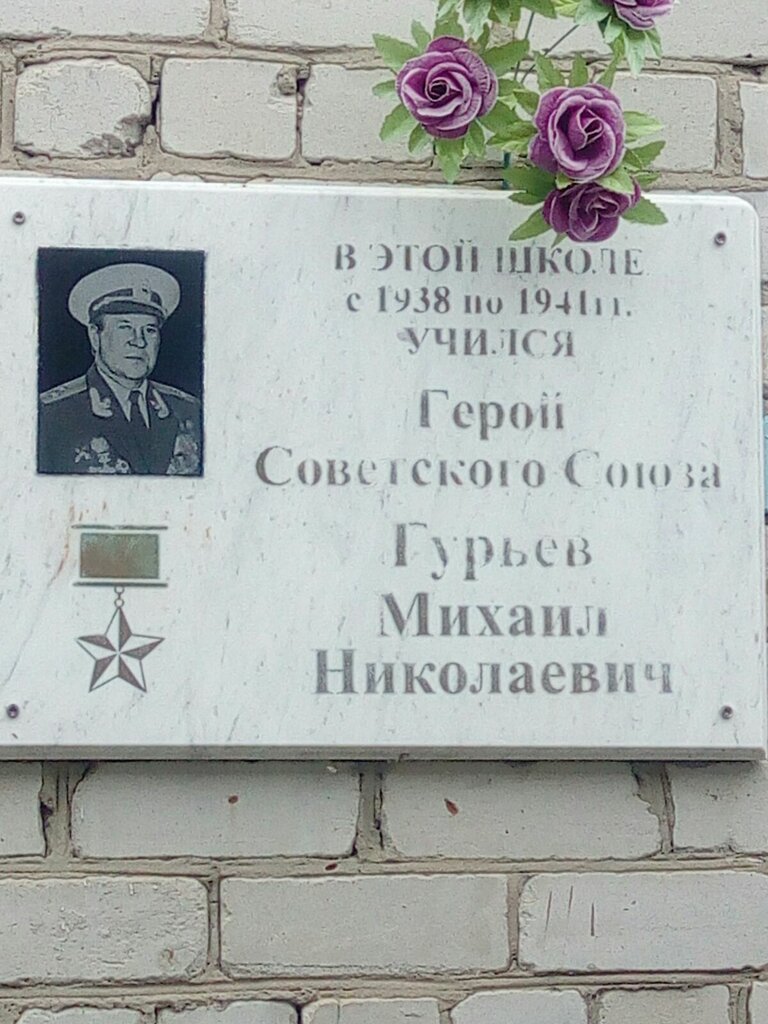 Anıt levhası, anıt taş М.Н. Гурьеву, Tümen (Tiumenskaya) oblastı, foto