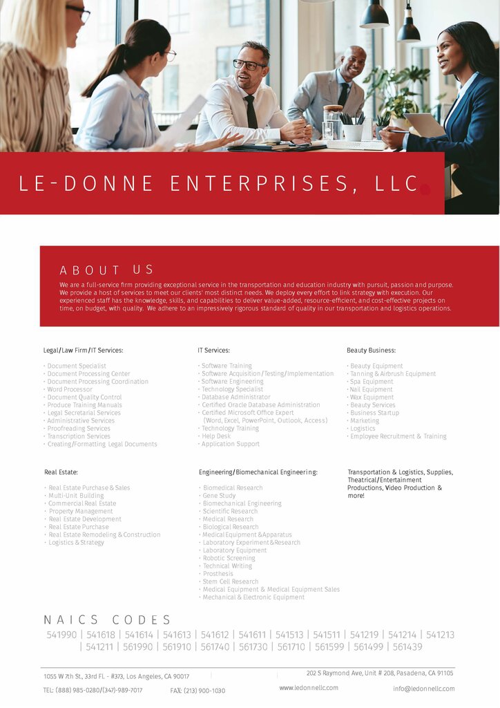 Posta hizmeti Le-Donne Enterprises, LLC, Los Angeles, foto