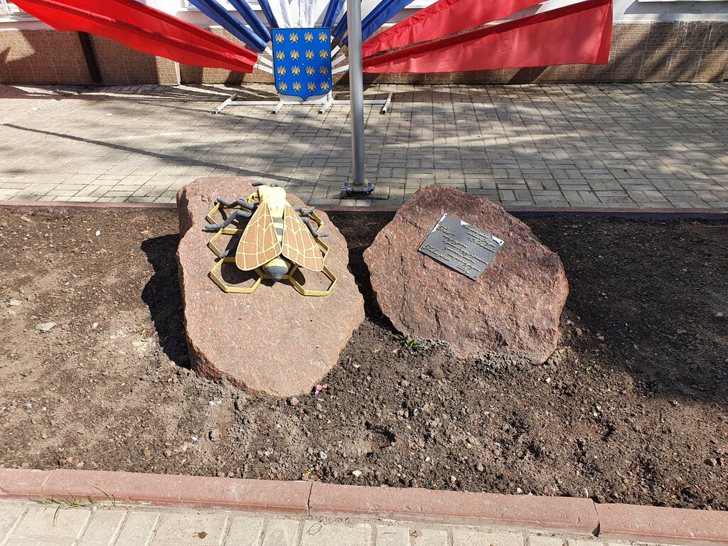 Park, sokak heykeli Пчела-труженица, Medyn, foto