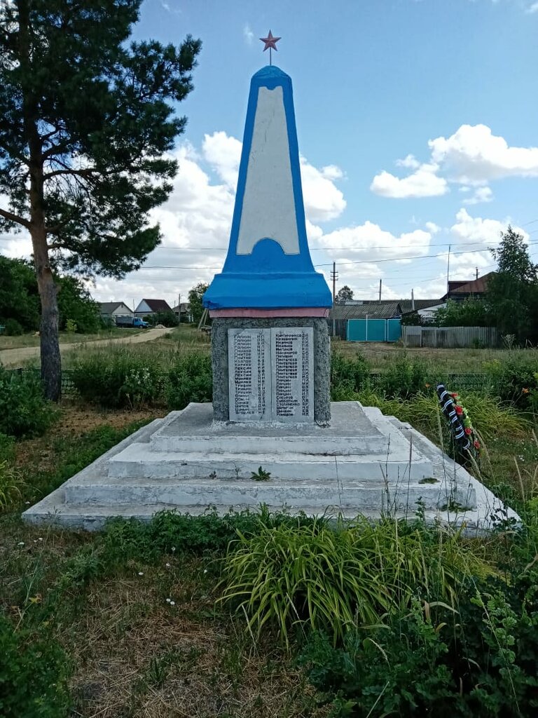 Anıt, heykel Павшим воинам, Ulyanovskaya oblastı, foto