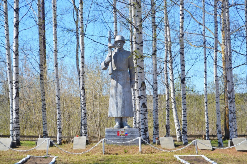 Anıt, heykel Воинам погибшим в годы Великой Отечественной войны, Kirovskaya oblastı, foto