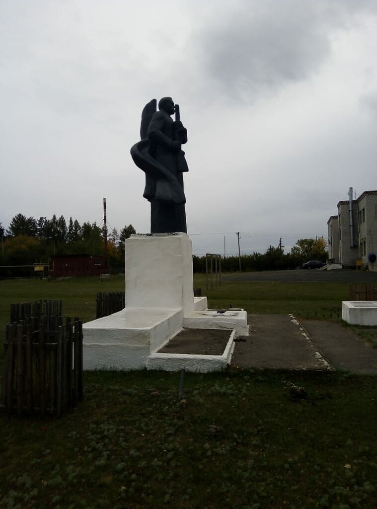 Anıt, heykel Мемориал погибшим односельчанам в годы Великой Отечественной войны, Kurganskaya oblastı, foto