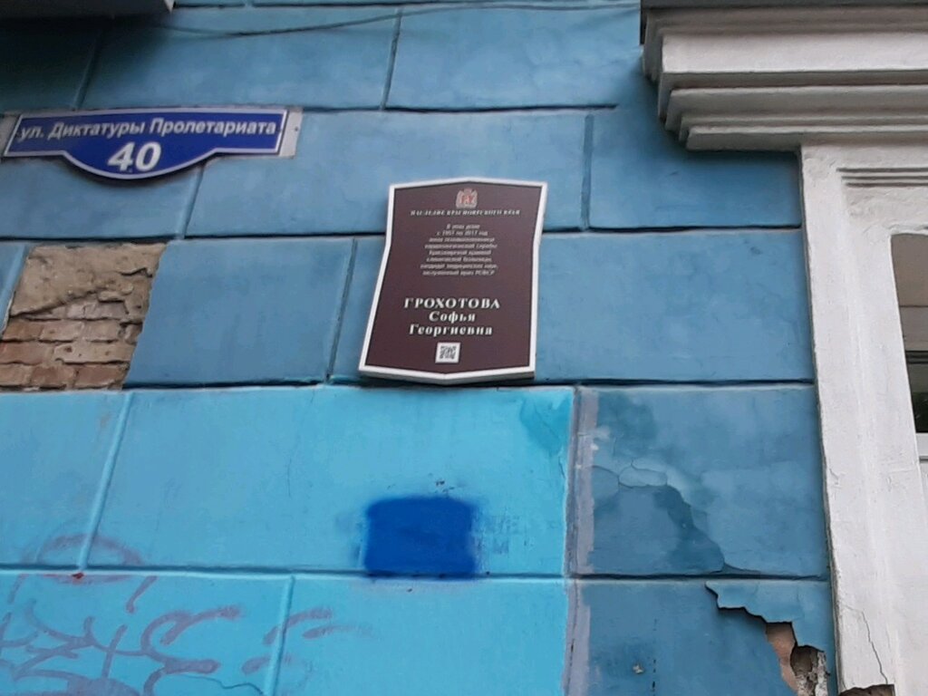 Anıt, heykel Памятная доска Грохотовой С. Г., Krasnoyarsk, foto