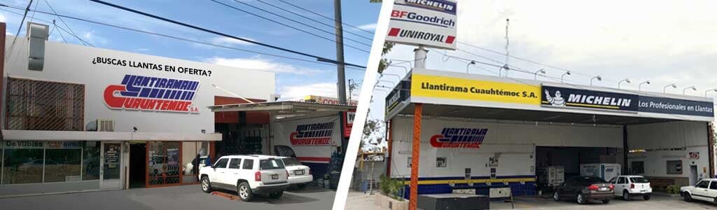 Jant ve lastikçiler Llantirama Cuauhtémoc Sa, Coahuila de Zaragoza Eyaleti, foto
