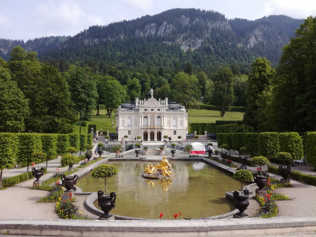 Turistik yerler Schloss Linderhof, Bavyera, foto