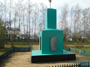Обелиск воинам-землякам, павшим в годы Великой Отечественной войны (Tsentralnaya ulitsa No:9А, posyolok Ptan), anıt, heykel  Tulskaya oblastından
